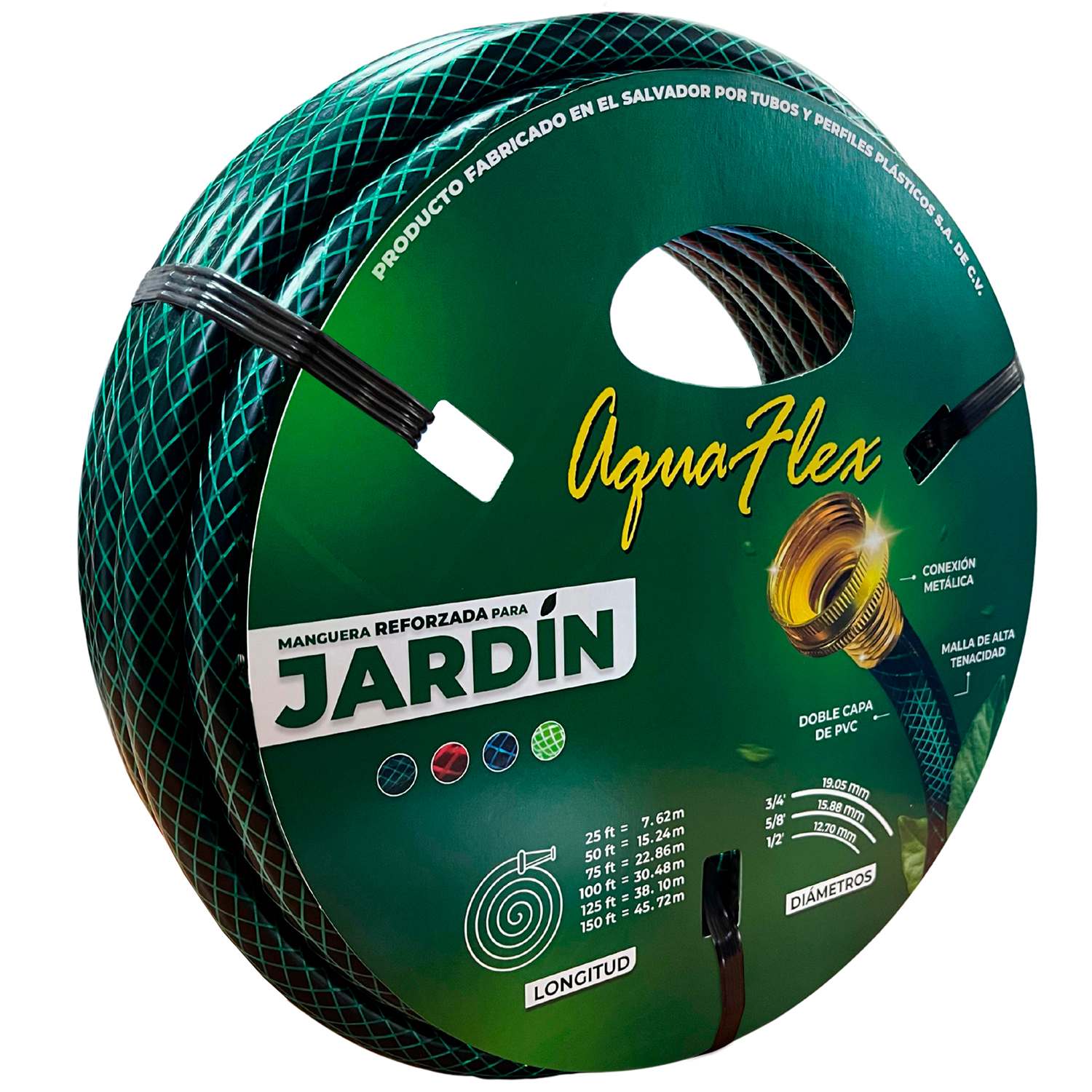 MANGUERA REFORZADA 12.7 mm x 30.48 m PLASTICO 3 CAPAS AQUAFLEX